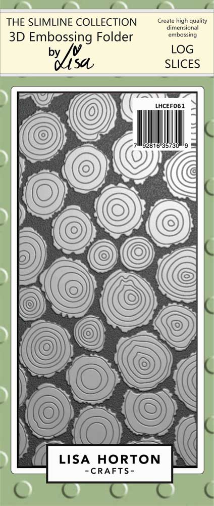 Lisa Horton 3D Embossing Folder - Log Slices [LHCEF061] - Joggles.com