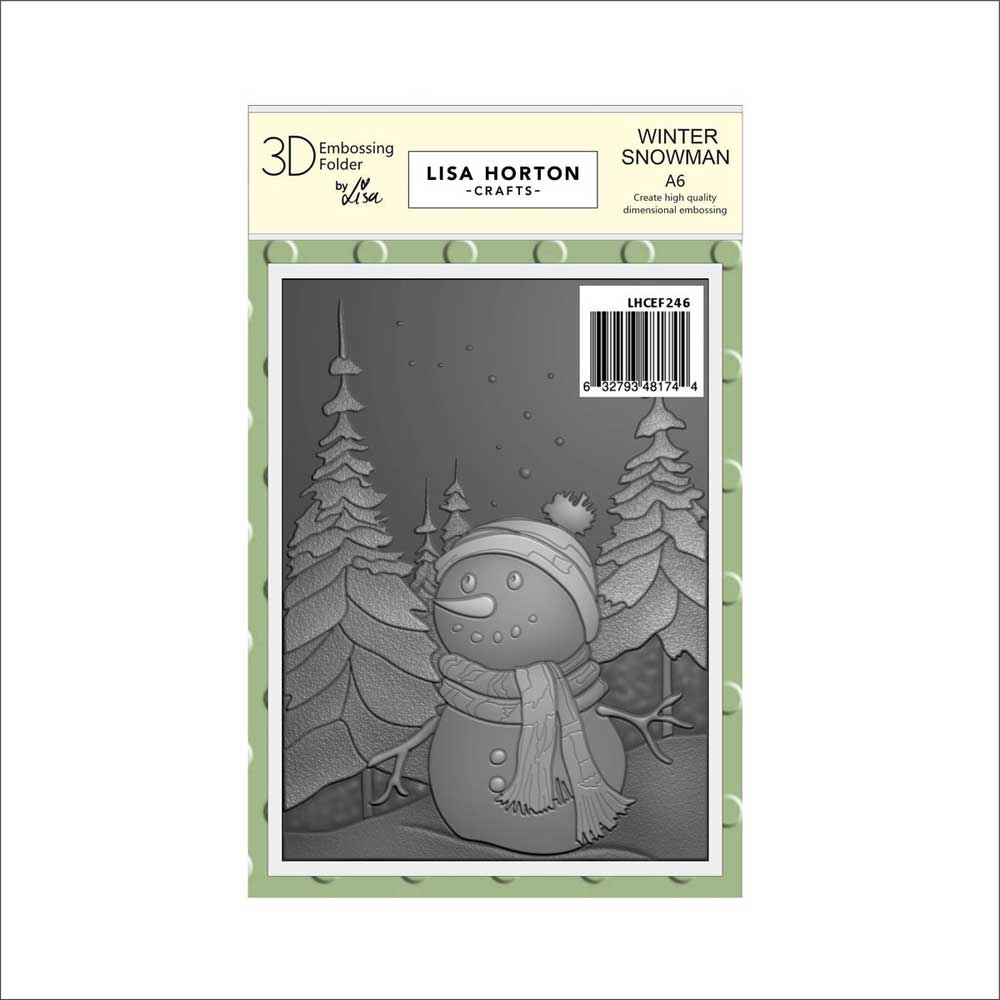 Lisa Horton 3D Embossing Folder - Winter Snowman [LHCEF246] - Joggles.com