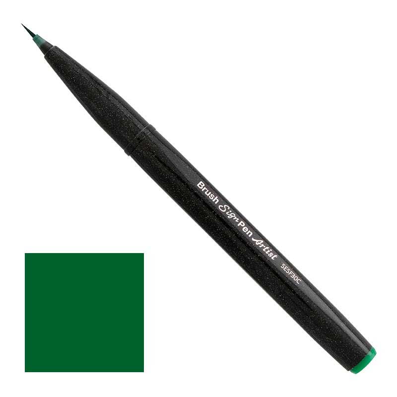 Pentel Arts Sign Pen Micro Brush Pen - Green - Joggles.com