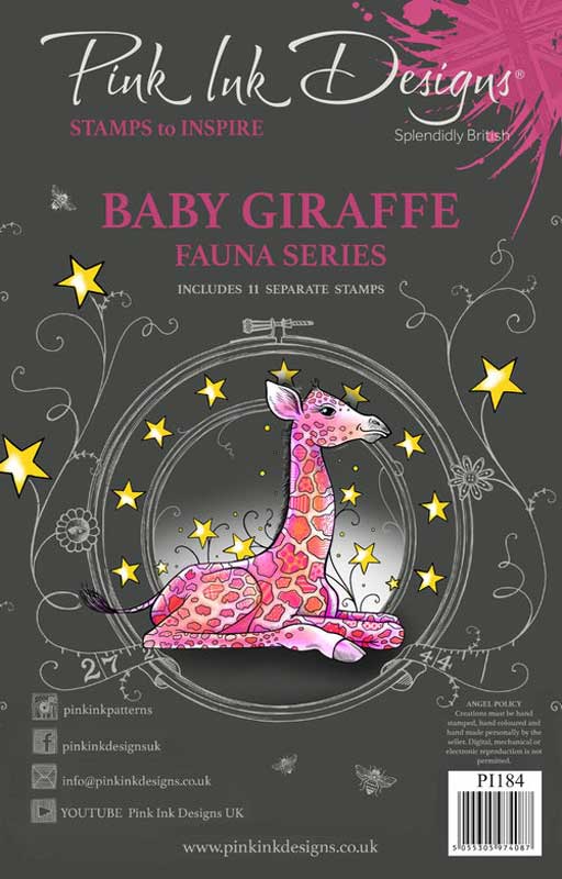 Pink Ink Designs Clear Stamp Set - Baby Giraffe [PI184] - Joggles.com