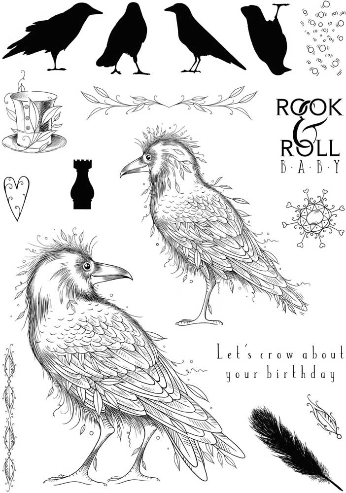 Pink Ink Designs Clear Stamp Set - Rook And Roll [PI226] - Joggles.com