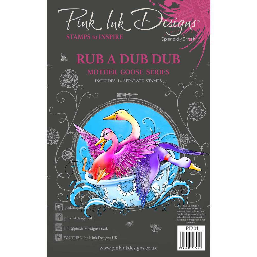 Pink Ink Designs Clear Stamp Set - Rub A Dub Dub [PI201] - Joggles.com
