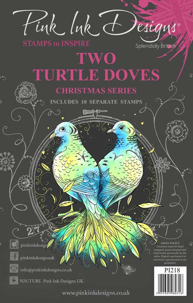 Pink Ink Designs Clear Stamp Set - Two Turtle Doves [PI218] - Joggles.com