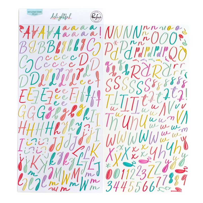 PinkFresh Studio Delightful Collection Puffy Alphabet Stickers [159822 ...