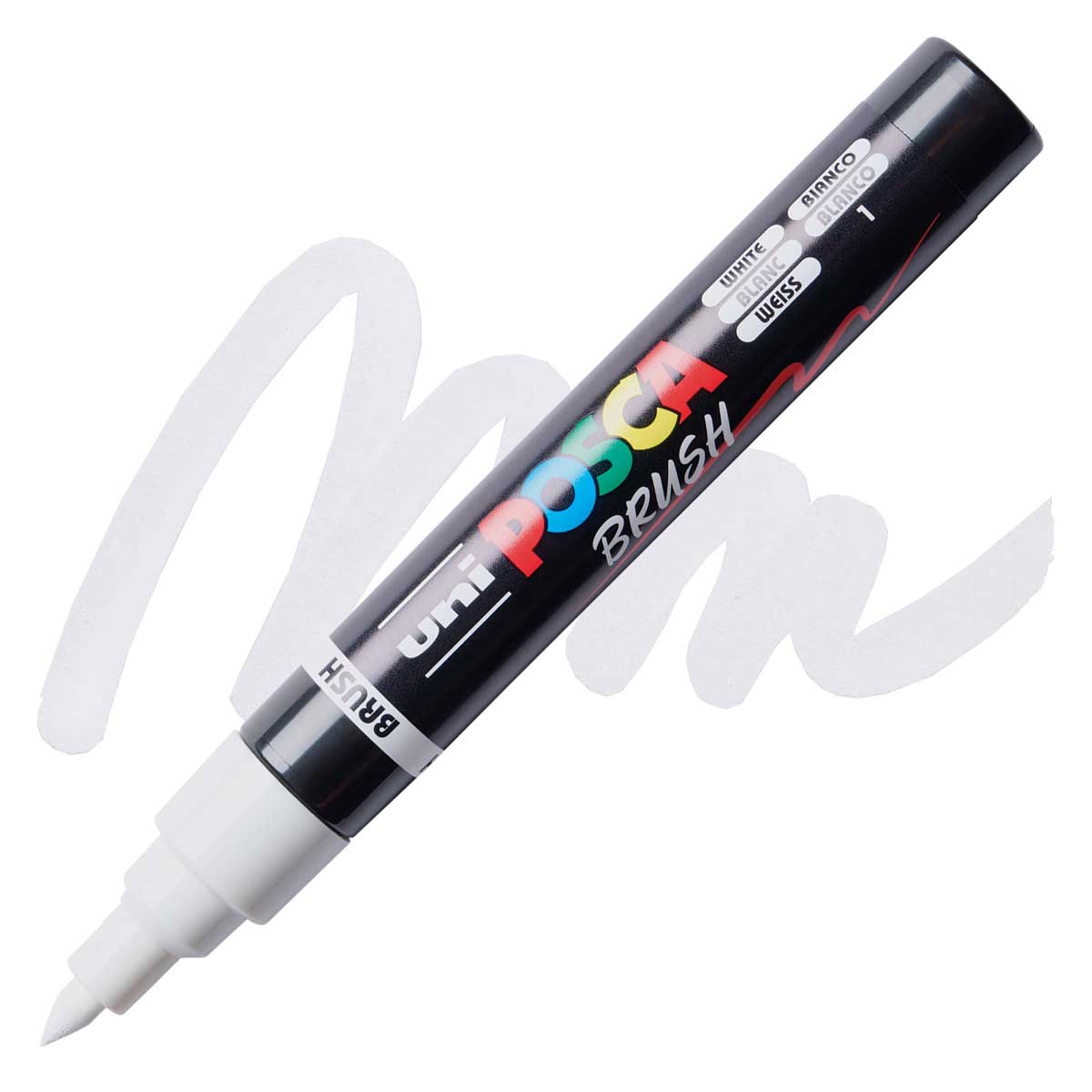 POSCA Paint Pen Brush Tip PC-5BR - White [1] - Joggles.com