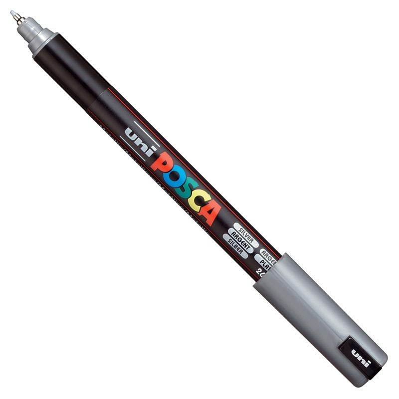 POSCA Paint Pen Ultra Fine PC-1MR - Silver - Joggles.com
