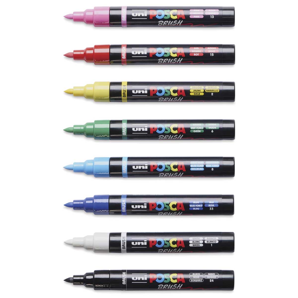 POSCA Paint Pens Brush Tip PC-5BR - Set Of 8 [PX312364000] - Joggles.com