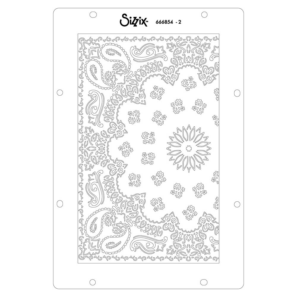 Sizzix Studio - Layered Stencil & Stamp Set - Western [666854 ...