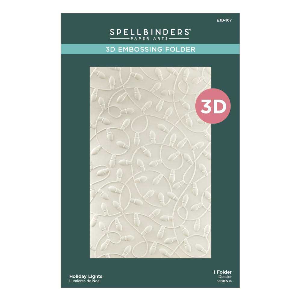 Spellbinders 3D Embossing Folder - Holiday Lights [E3D-107] - Joggles.com