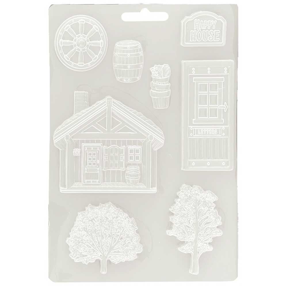 Stamperia Alterego Collection - Texture Impression Mould - Cottage [K3PTA5666] - Joggles.com
