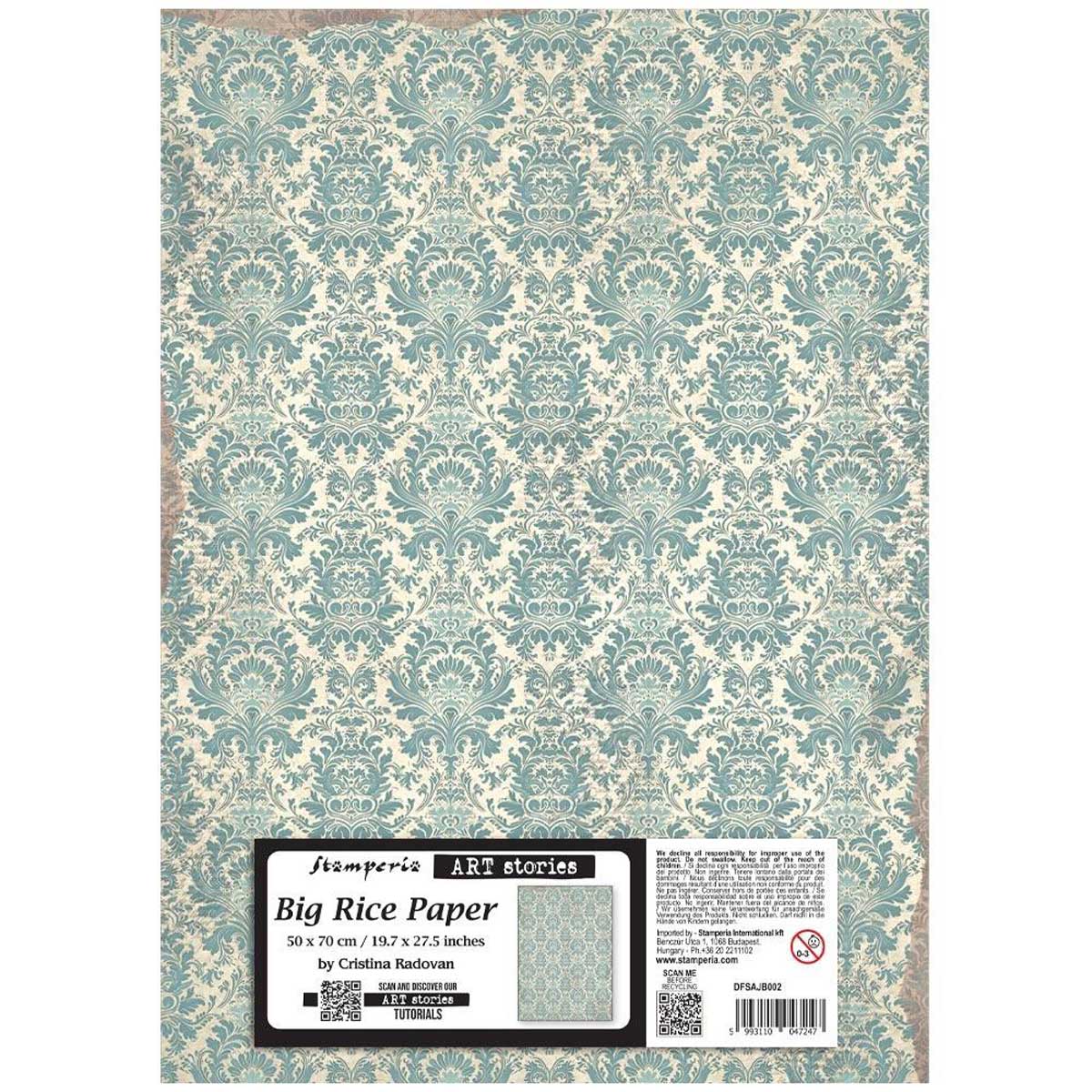 Stamperia Art Stories Big Rice Paper - Damask Pattern [DFSAJB002 ...