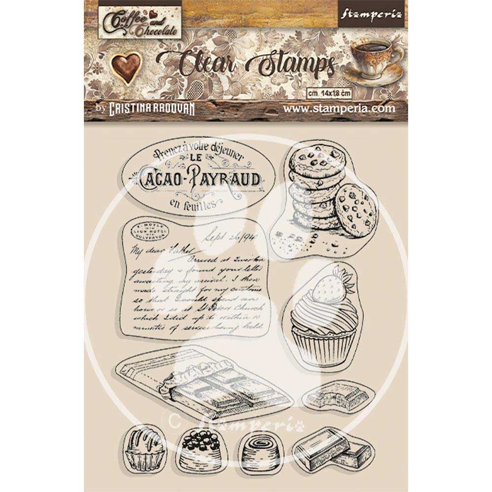 Stamperia Coffee & Chocolate Collection - Clear Stamp Set - Chocolate ...