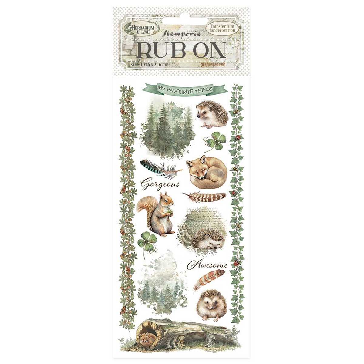 Stamperia Herbarium Silvae Collection - Rub On - Forest [DFLRB213 ...