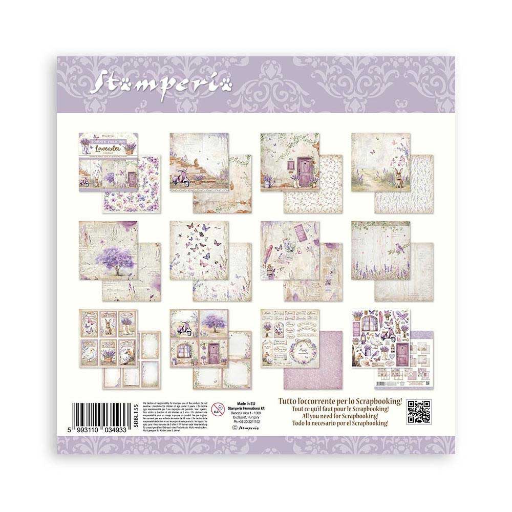 Stamperia Lavender Collection - 12" x 12" Paper Pad [SBBL155] - Joggles.com