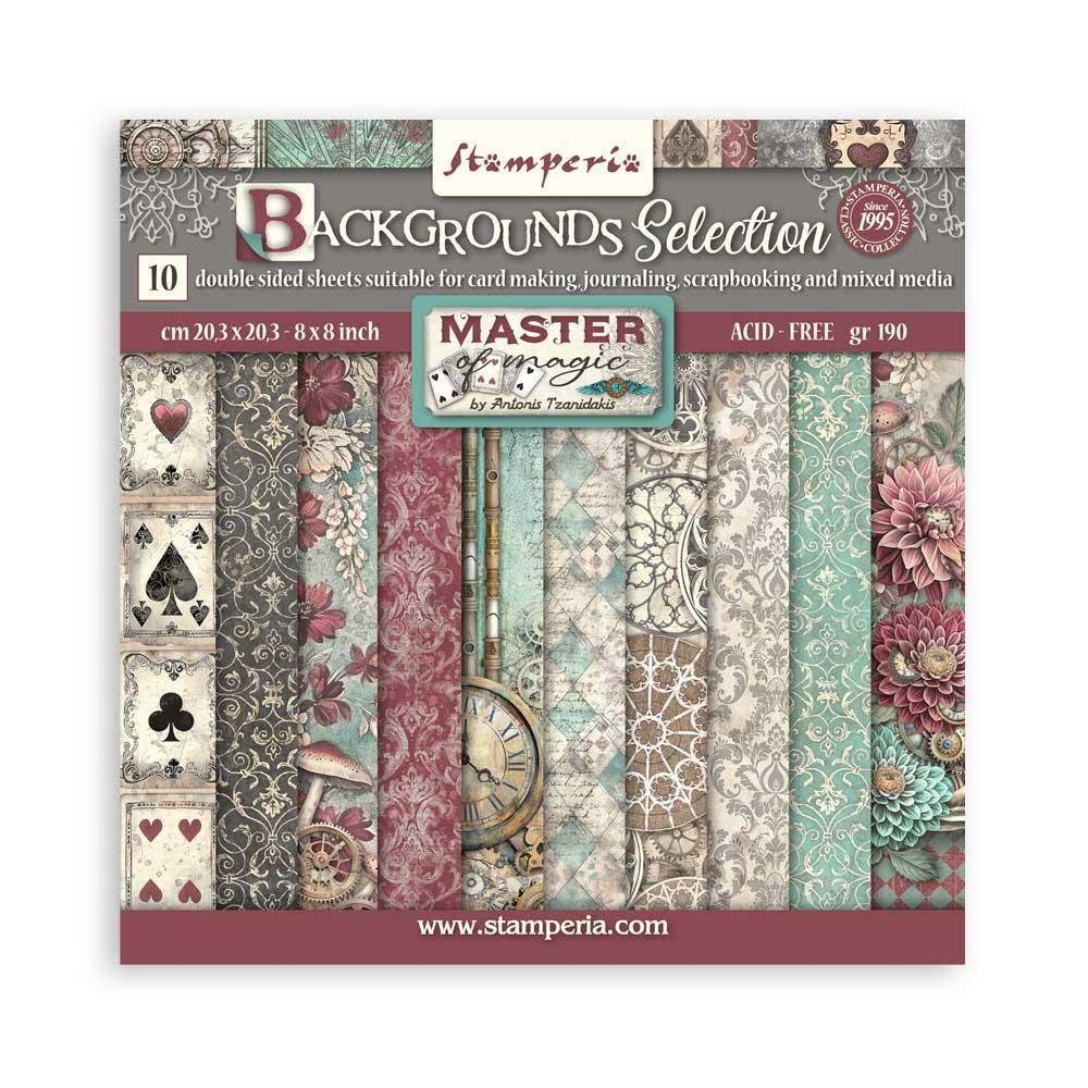 Stamperia Master Of Magic Collection - 8" x 8" Backgrounds Selection ...