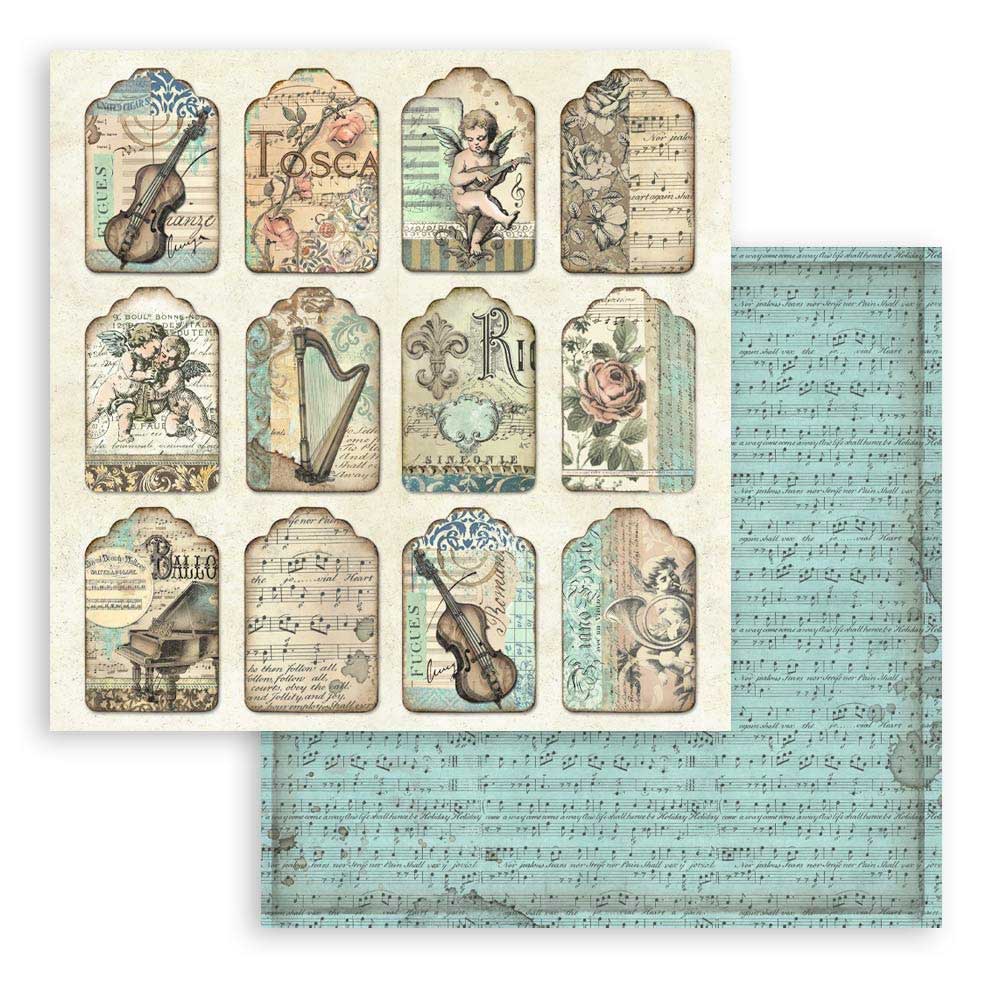 Stamperia Music Collection - 8" x 8" Paper Pad [SBBS118] - Joggles.com