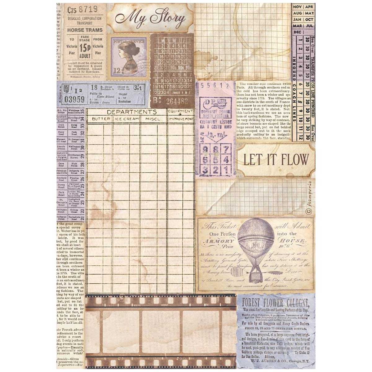 Stamperia Quiet Days Collection - A4 Rice Paper Selection [DFSA4XQD ...