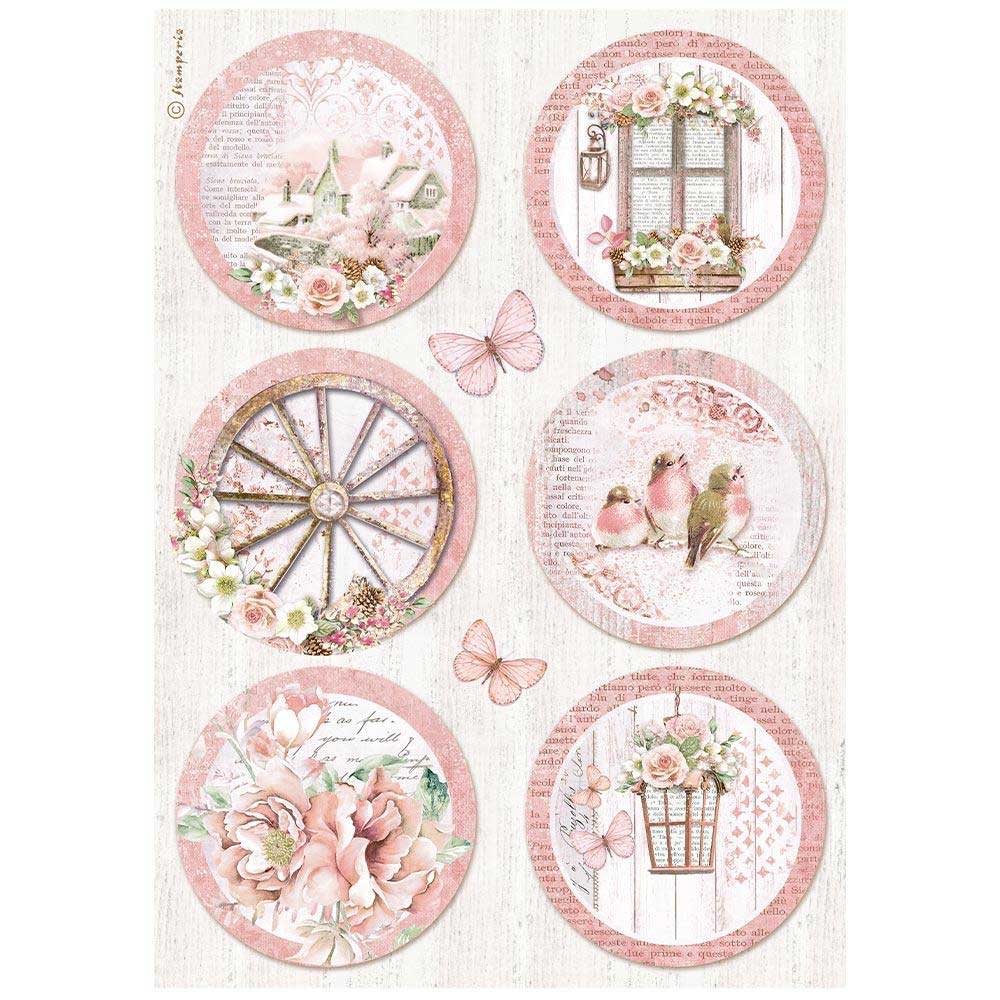 Stamperia Roseland Collection - A4 Rice Paper - Rounds [DFSA4782 ...