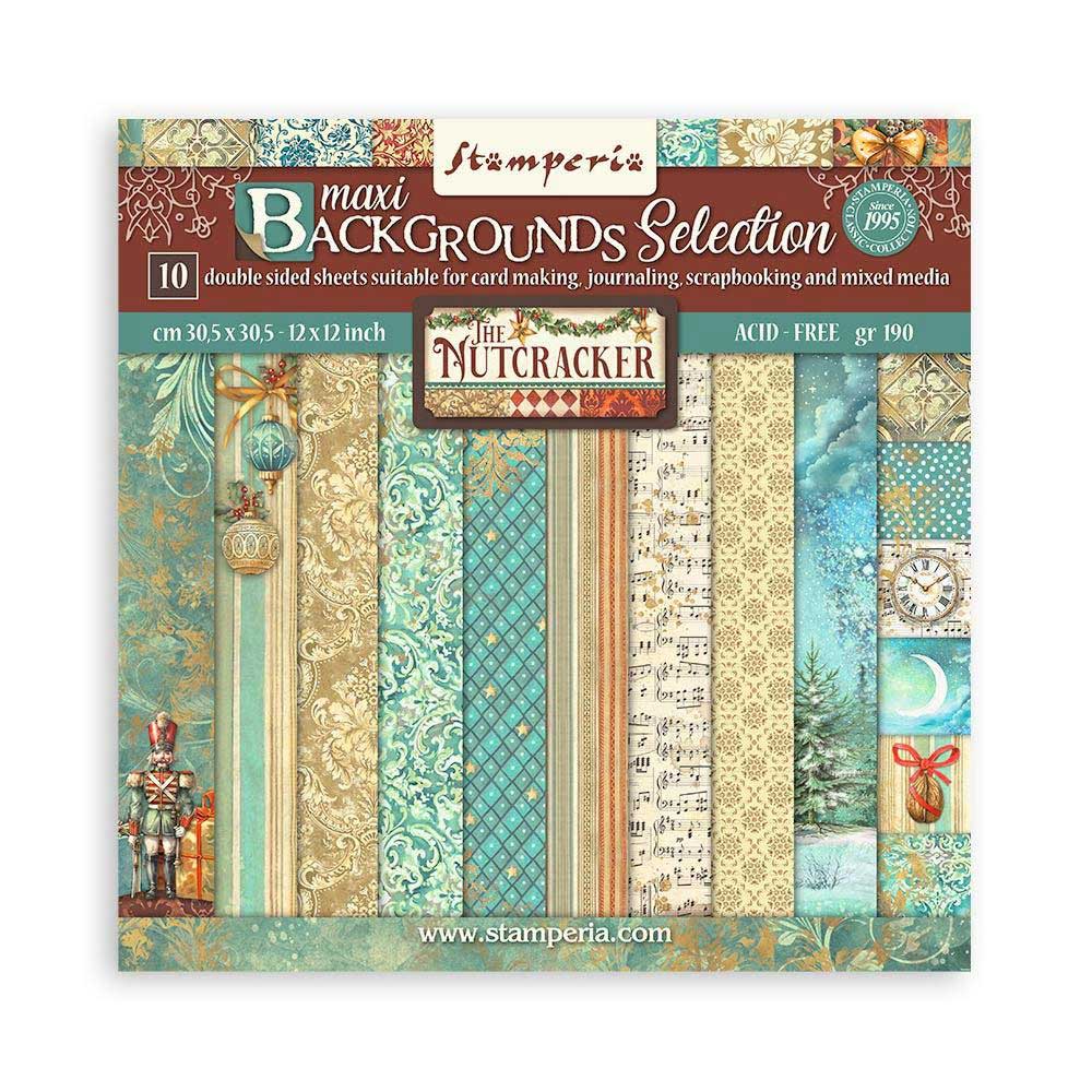 Stamperia The Nutcracker Collection - 12" x 12" Maxi Backgrounds ...