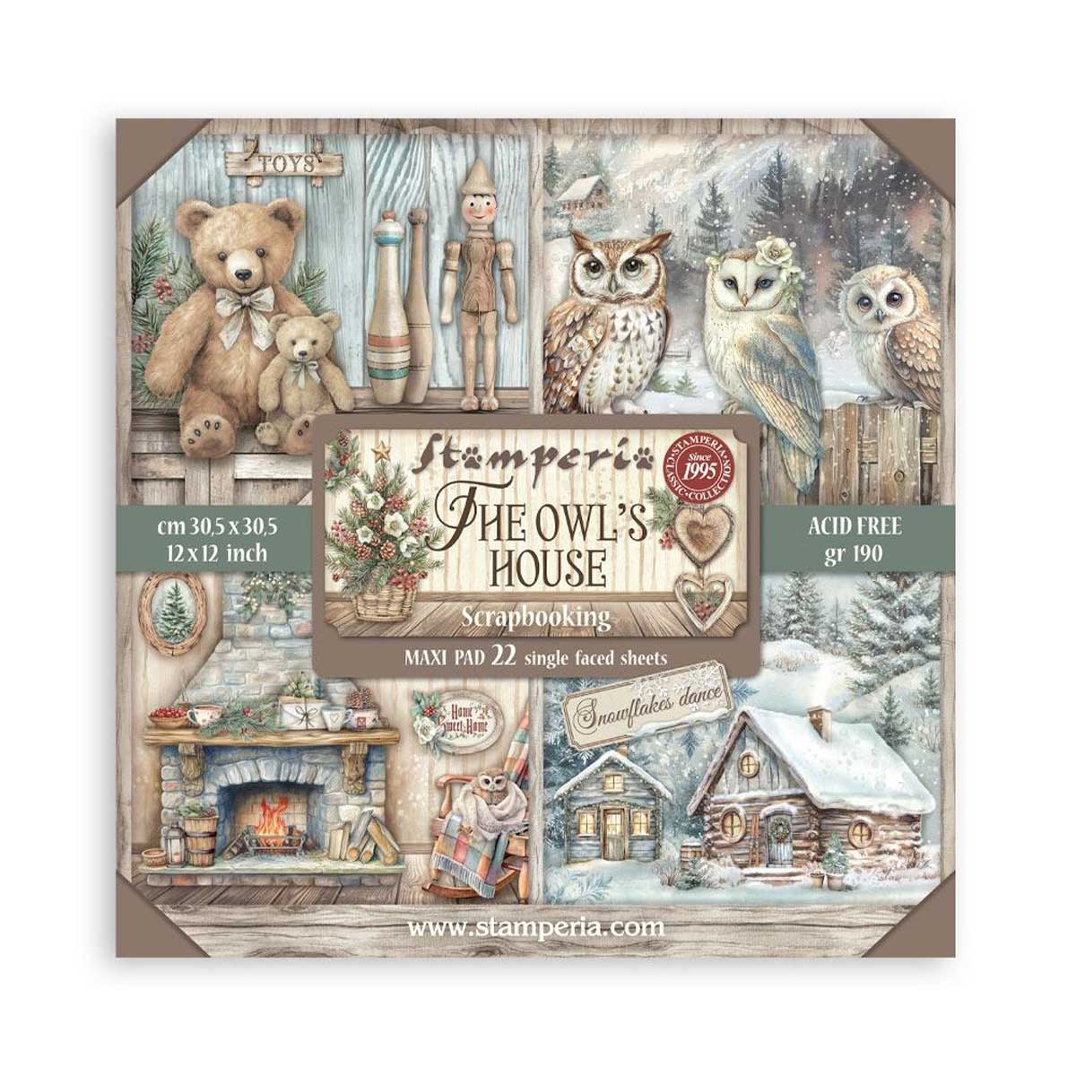 Stamperia The Owl's House Collection - 12" x 12" Maxi Paper Pad ...