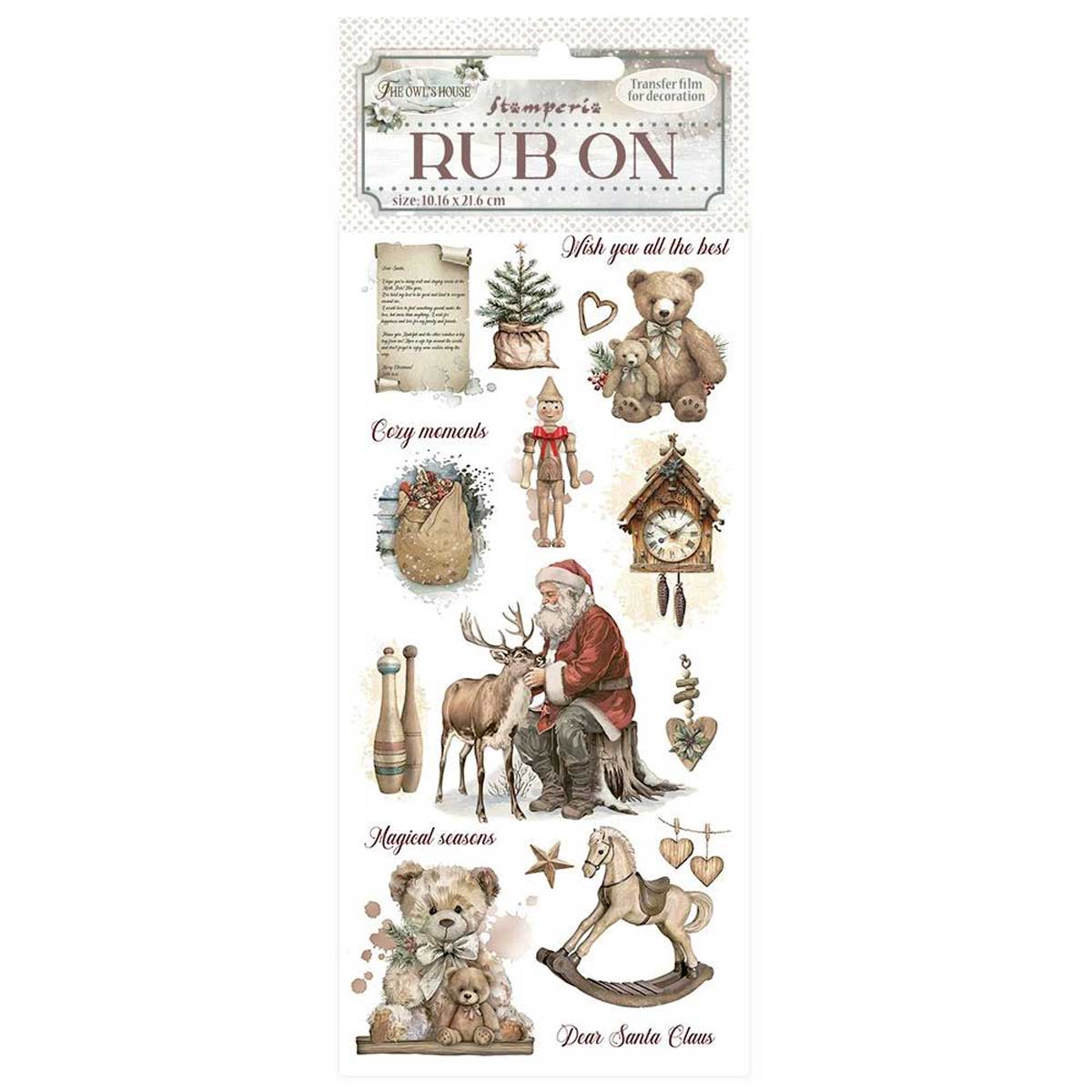 Stamperia The Owl's House Collection - Rub On - Teddy Bears [DFLRB179 ...