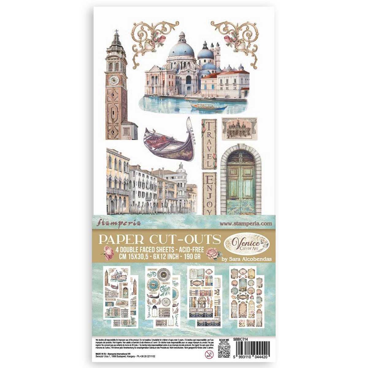 Stamperia Venice Collection - Paper Cut-Outs [SBBCT14] - Joggles.com