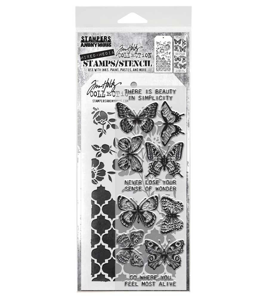 Stampers Anonymous / Tim Holtz Curations Mixed Media Stamps / Stencil ...