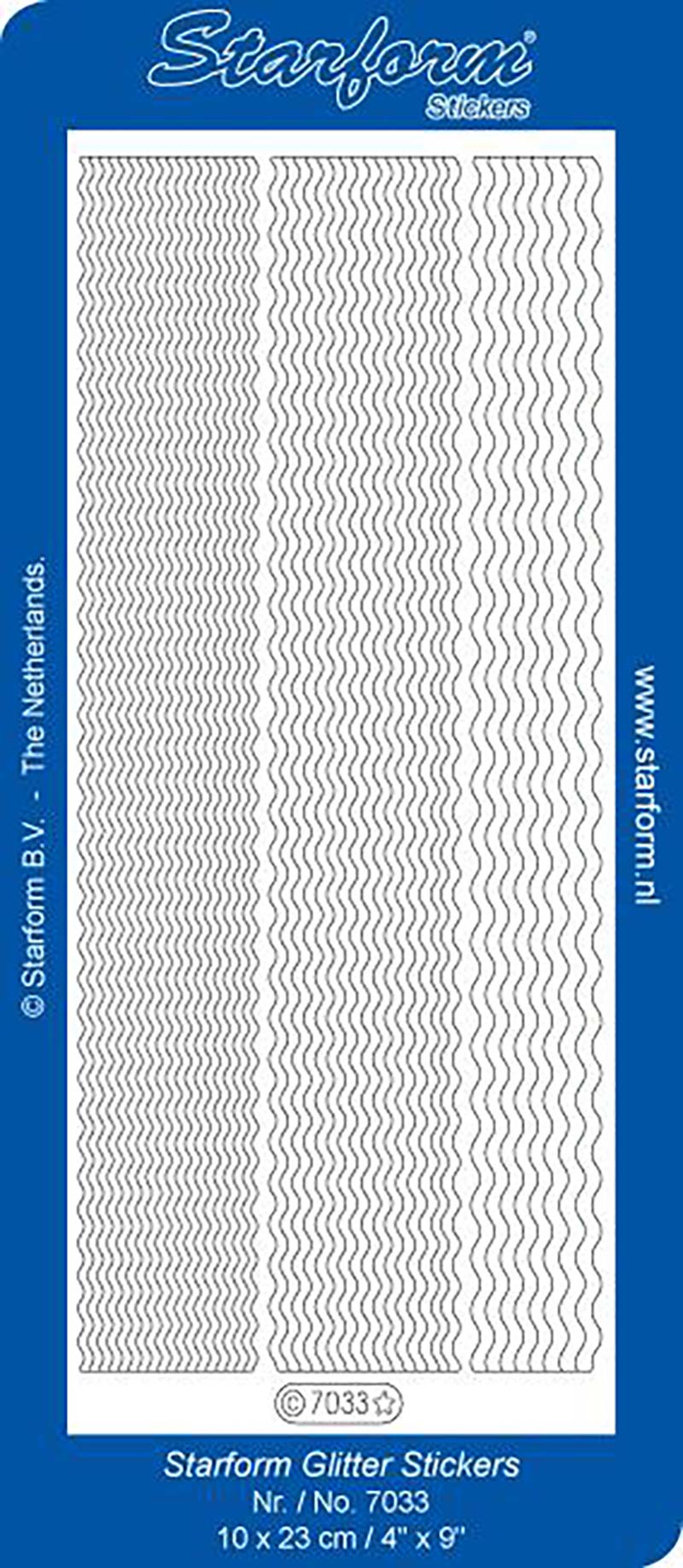 Starform Deco Stickers - Wavy Lines Borders Glitter Gold / Silver ...