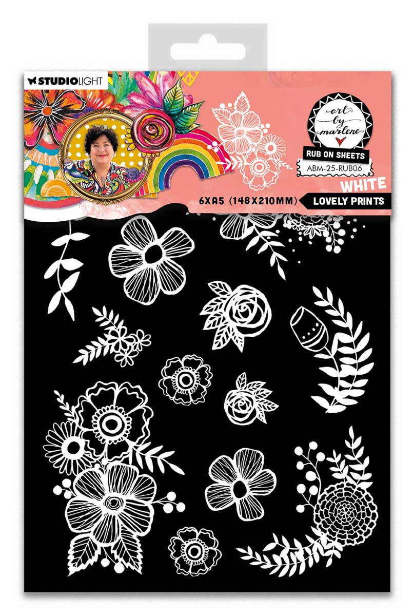 Studio Light Art By Marlene - Rub On Sheets - Lovely Prints, White [ABM ...