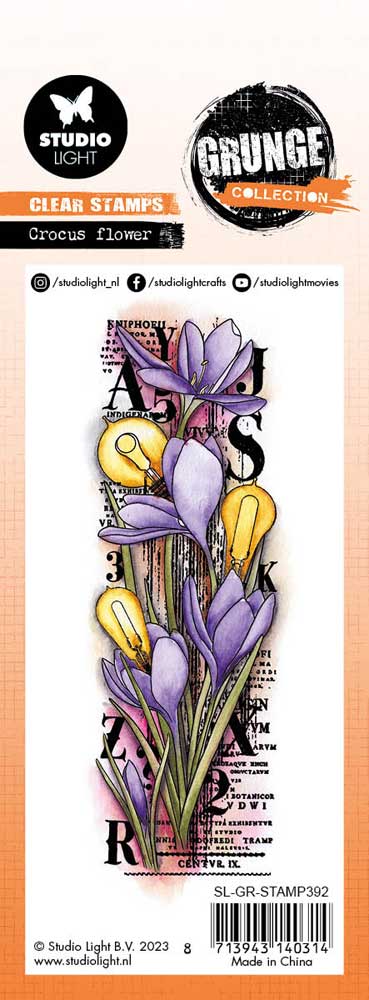 Studio Light Grunge Collection Clear Stamp - Crocus Flower [SL-GR ...