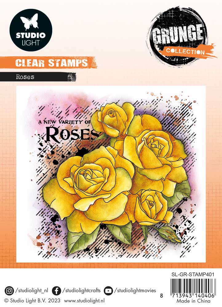 Studio Light Grunge Collection Clear Stamp - Roses [SL-GR-STAMP401 ...