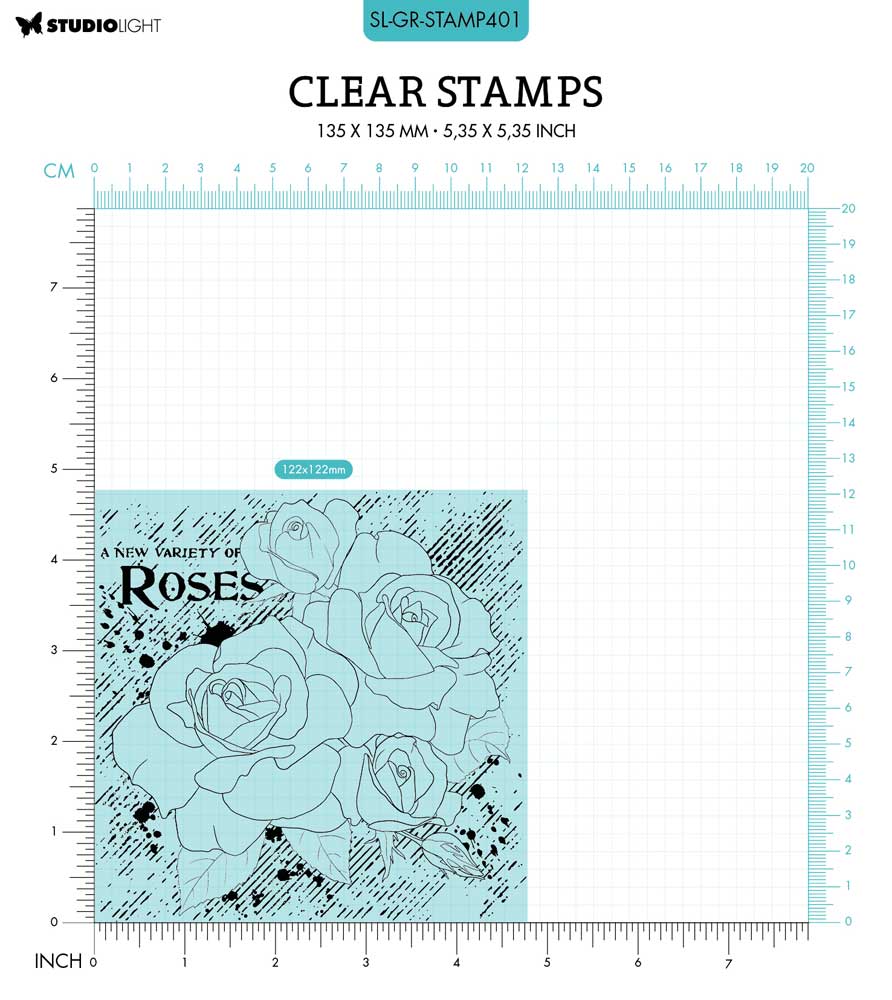 Studio Light Grunge Collection Clear Stamp - Roses [SL-GR-STAMP401 ...