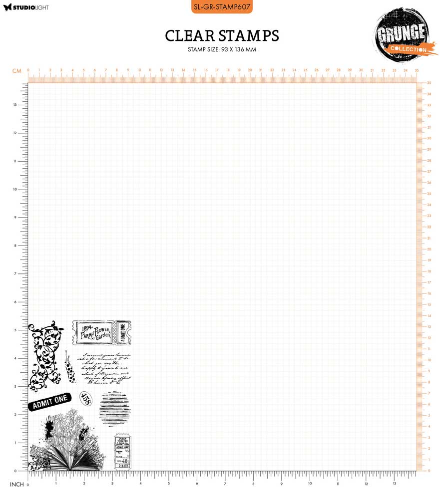 Studio Light Grunge Collection Clear Stamp Set - Grunge Elements [SL-GR ...