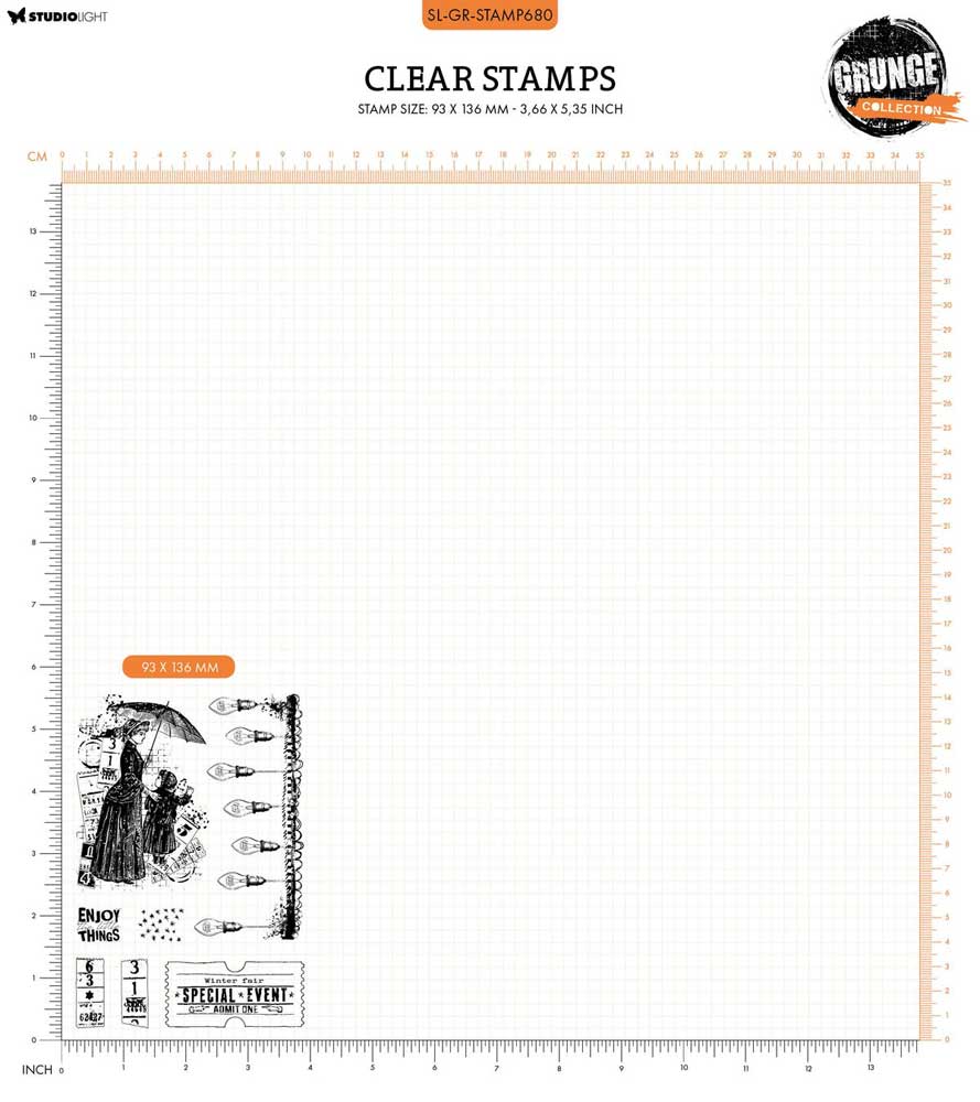 Studio Light Grunge Collection Clear Stamp Set - Winter Fair [SL-GR ...