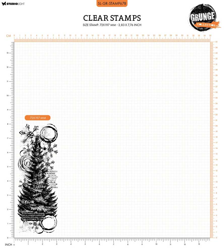 Studio Light Grunge Collection Clear Stamp - Winter Pine Tree [SL-GR ...