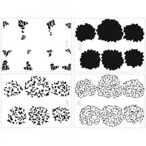 The Crafter's Workshop A2 Card 4 Part Layered Stencil - Hydrangea ...