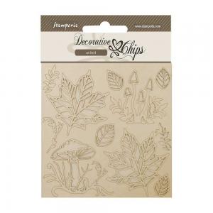 Stamperia Woodland Collection - Decorative Chips - Mushrooms & Leaves ...