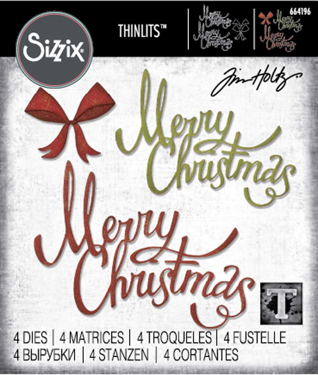 Tim Holtz Sizzix Thinlits - Christmas Ribbon [664196] - Joggles.com