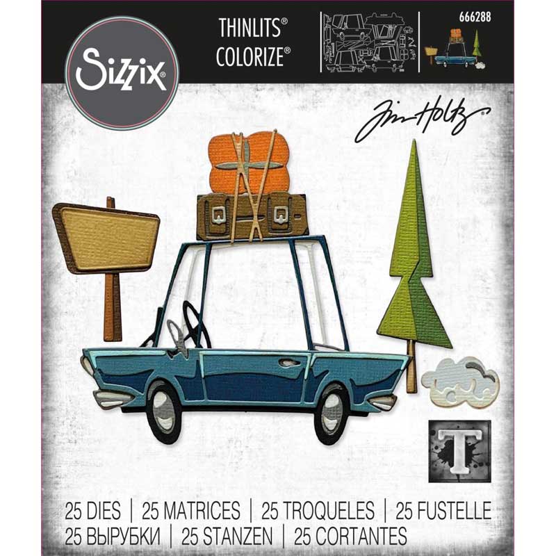 Tim Holtz Sizzix Thinlits - Road Trip Colorize [666288] - Joggles.com