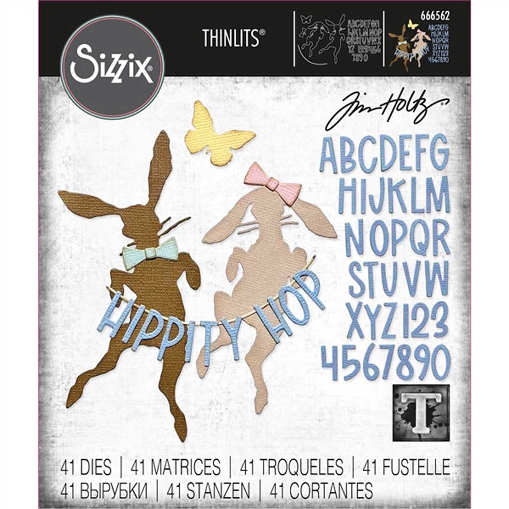 Tim Holtz Sizzix Vault Thinlits Dies - Hippity Hop [666562] - Joggles.com