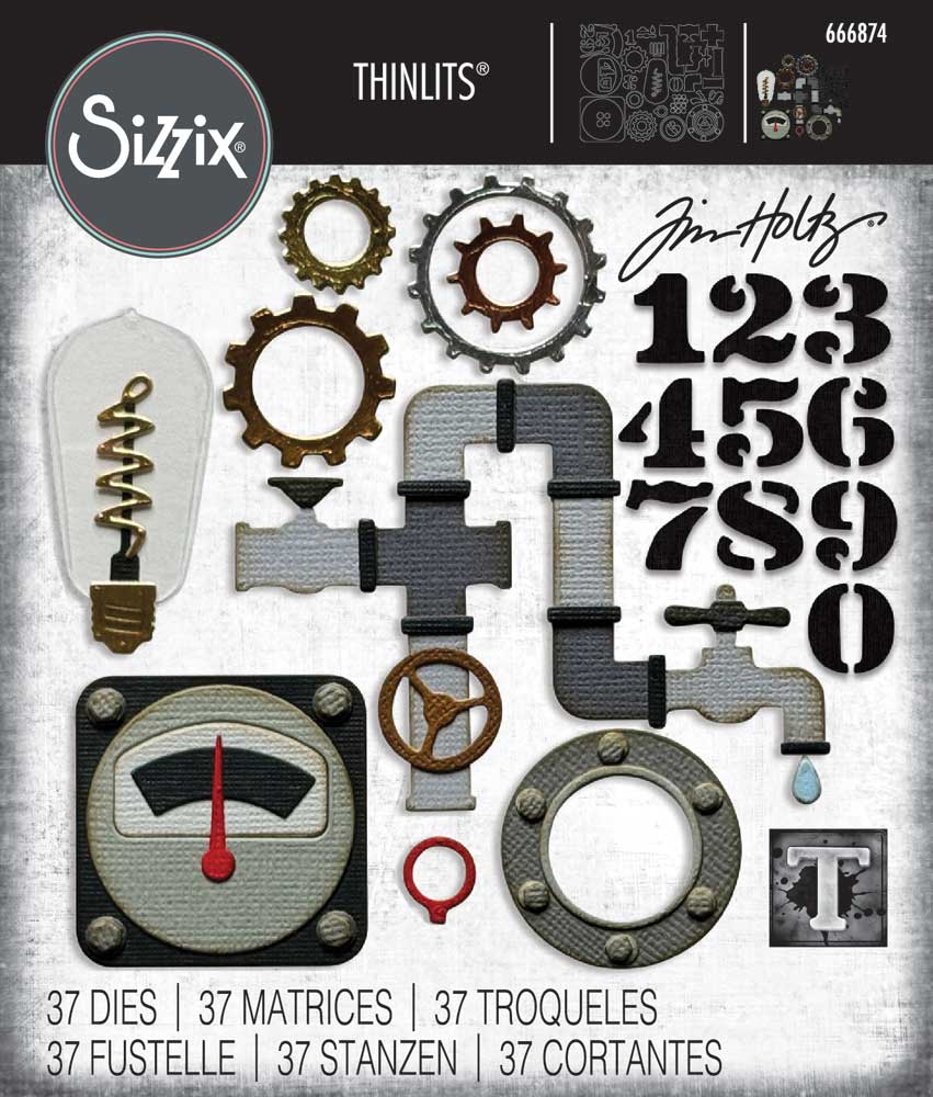 Tim Holtz Sizzix Vault Thinlits Dies - Industrial [666874] - Joggles.com