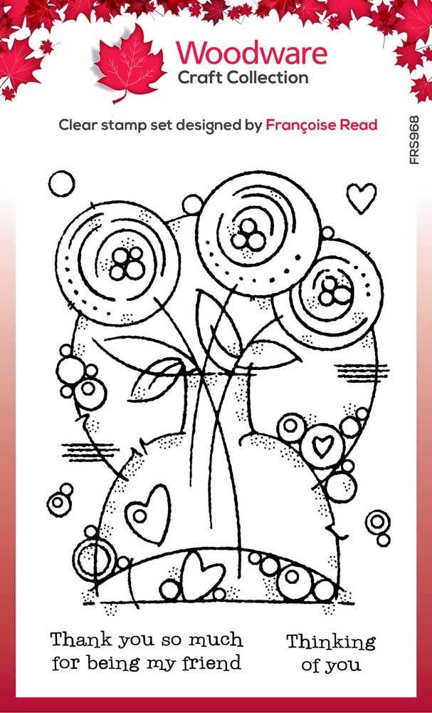 Woodware Craft Collection Clear Stamp Set - Round Blooms [FRS968 ...